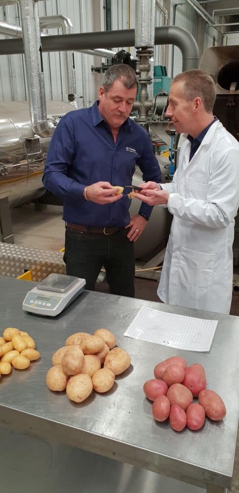 Food waste reduced by vegetable peeling processing lines