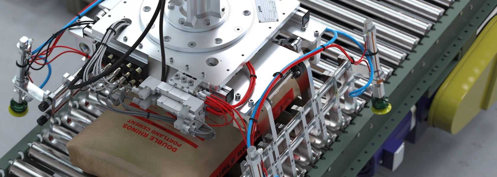 Grip on palletizing with LBG-50, lightweight bag gripper for sacks